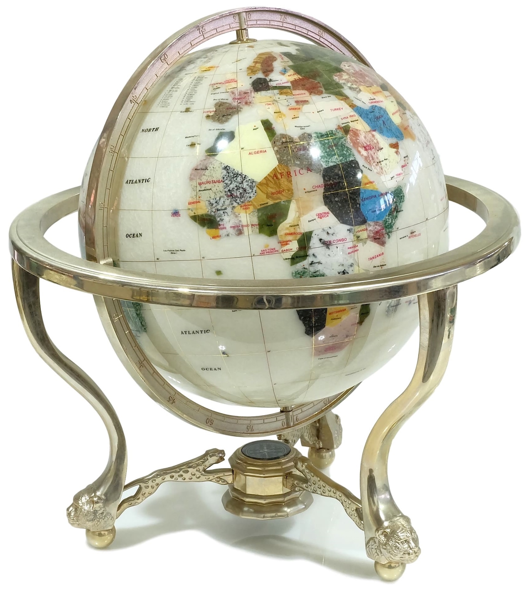 World Globe with Semi Precious - Lot 869471 | ALLBIDS