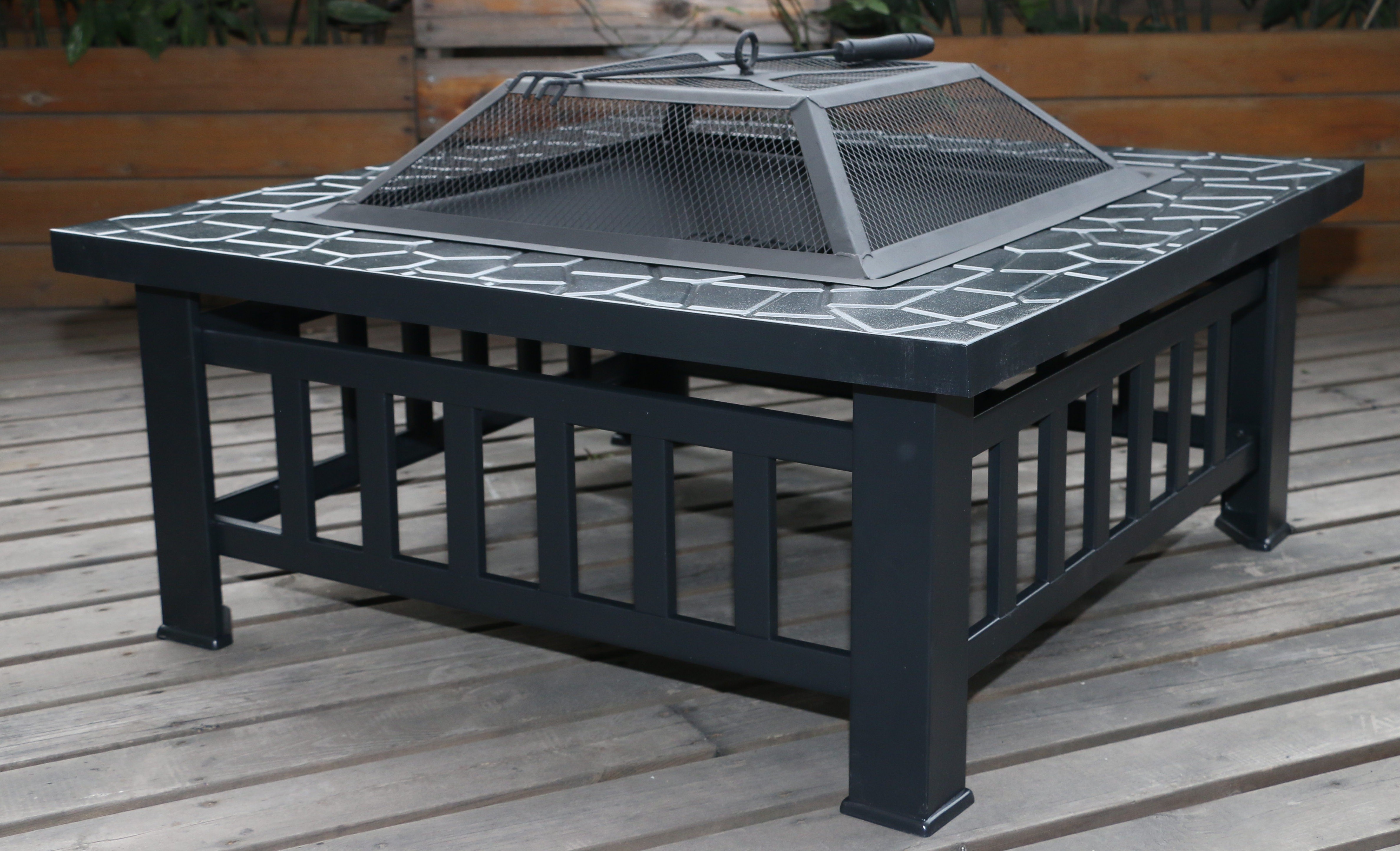 18 inch Square Metal Fire Pit Outdoor - Lot 873132 | ALLBIDS
