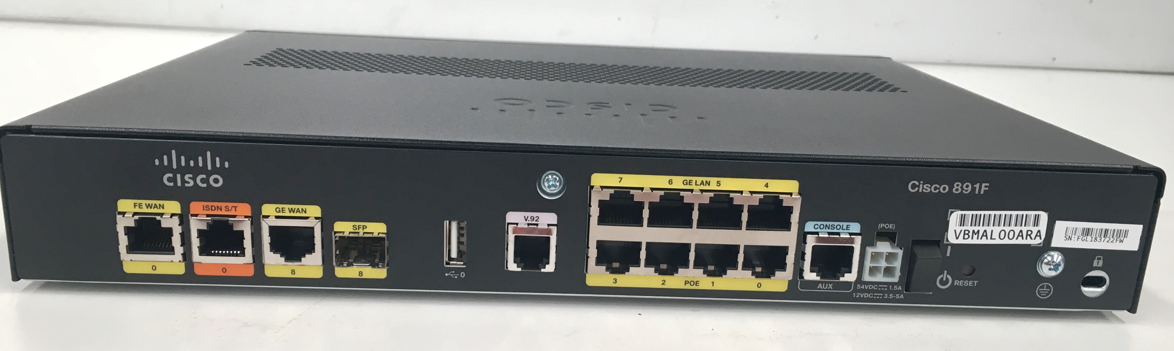Cisco 891 F-K9 Integrated Services - Lot 875545 | ALLBIDS
