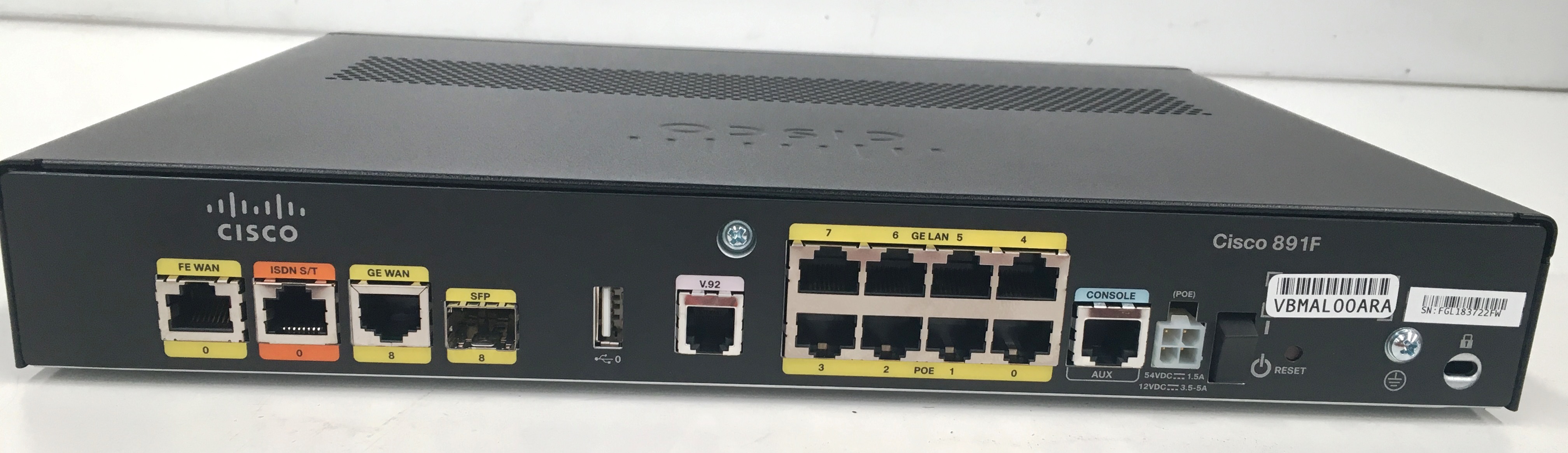 Cisco 891 F-K9 Integrated Services - Lot 875543 | ALLBIDS