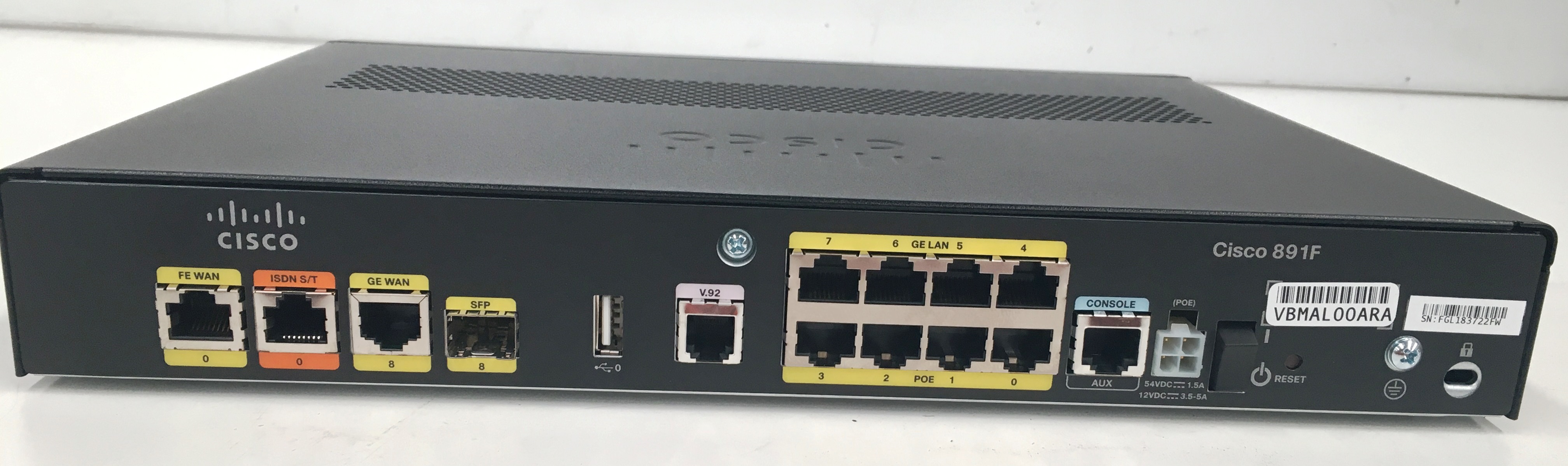 Cisco 891 F-K9 Integrated Services - Lot 875541 | ALLBIDS