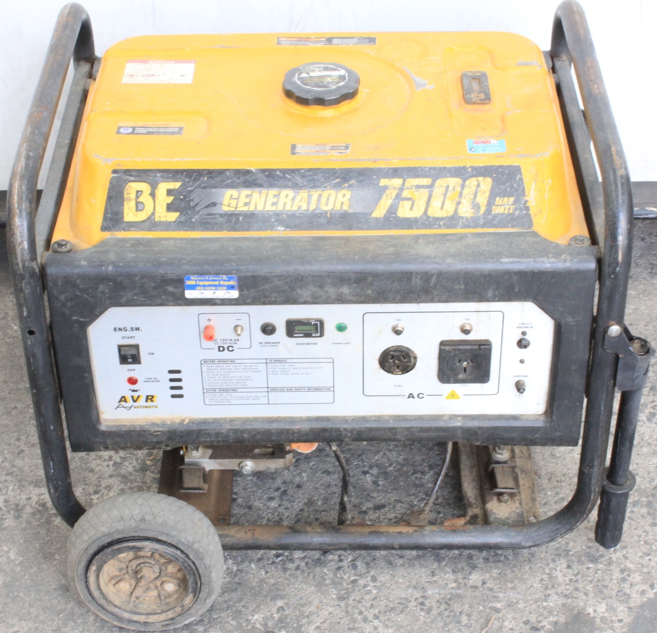 BE 7500 Watt Four Stroke Generator - Lot 892555 | ALLBIDS