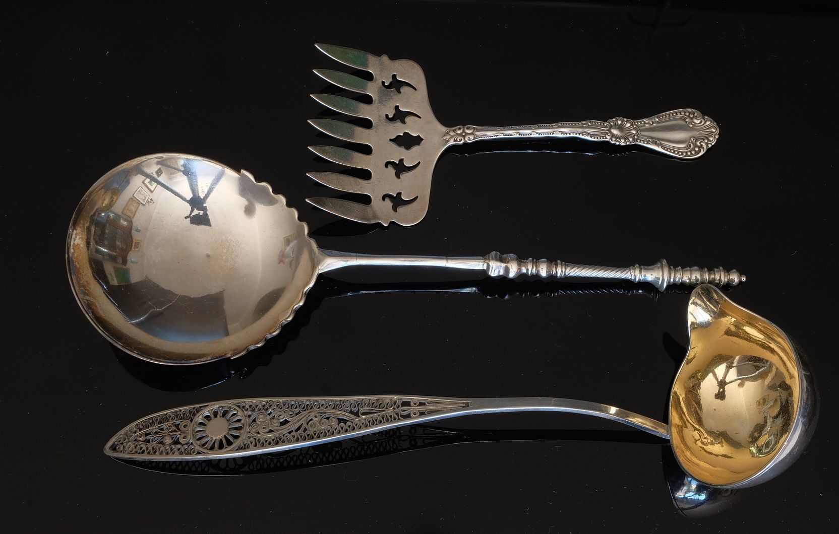 Three Sterling Silver Servers - Lot 925881 | ALLBIDS