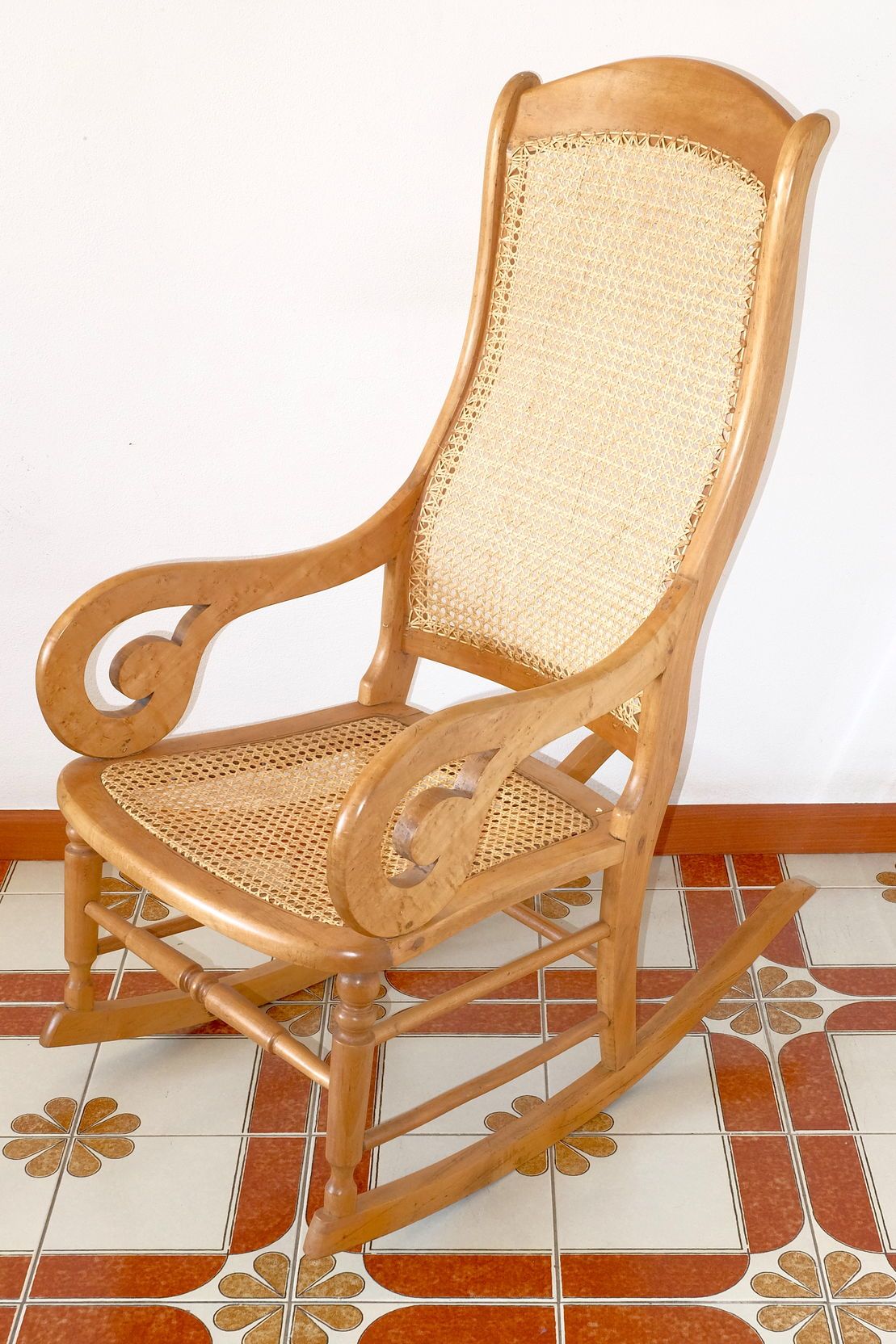Birdseye Maple Rocking Chair Circa - Lot 926003 | ALLBIDS
