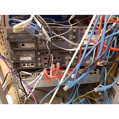 Server Rack with Assorted Networking - Lot 1004828 | ALLBIDS