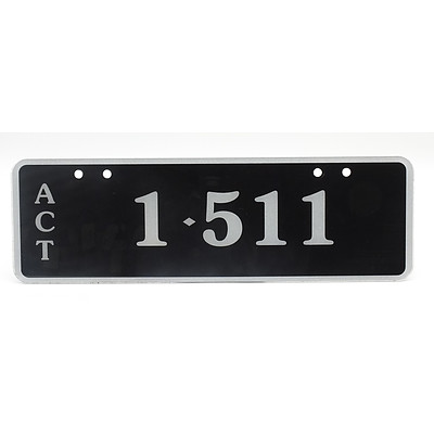 ACT Number Plate 1511 - Lot 1019835 | CARBIDS