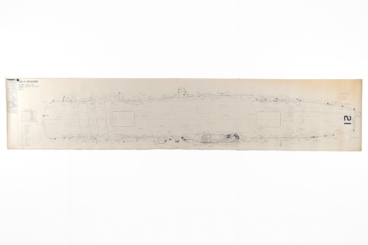 1968 HMAS Melbourne Top Deck Blueprint - Lot 1131824 | ALLBIDS
