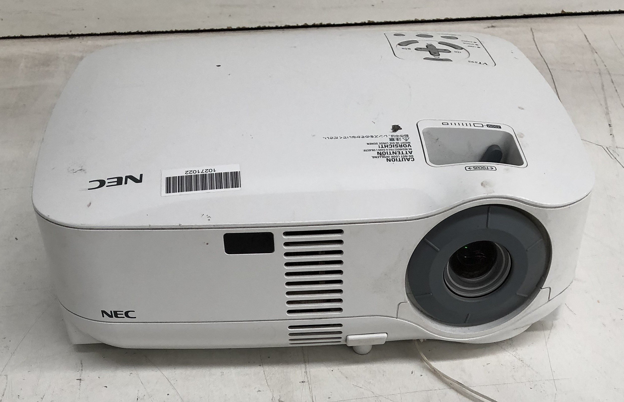 NEC (VT595) XGA 3LCD Projector - Lot 1127240 | ALLBIDS