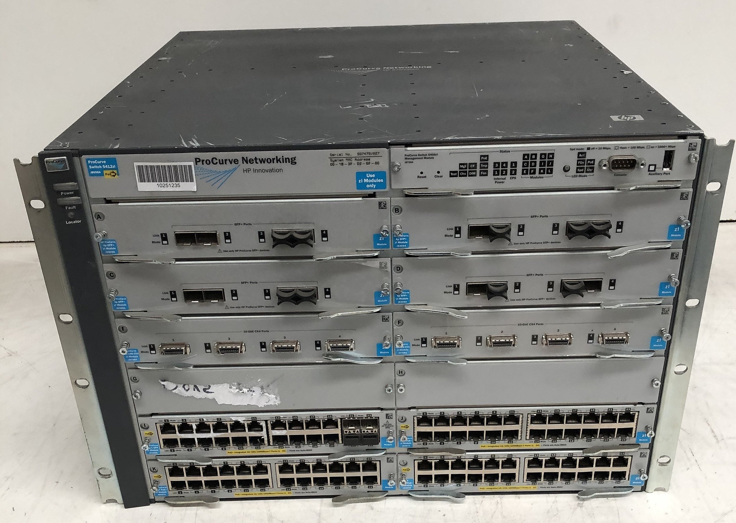 HP (J8698A) 5412zl Networking Chassis - Lot 1134634 | ALLBIDS