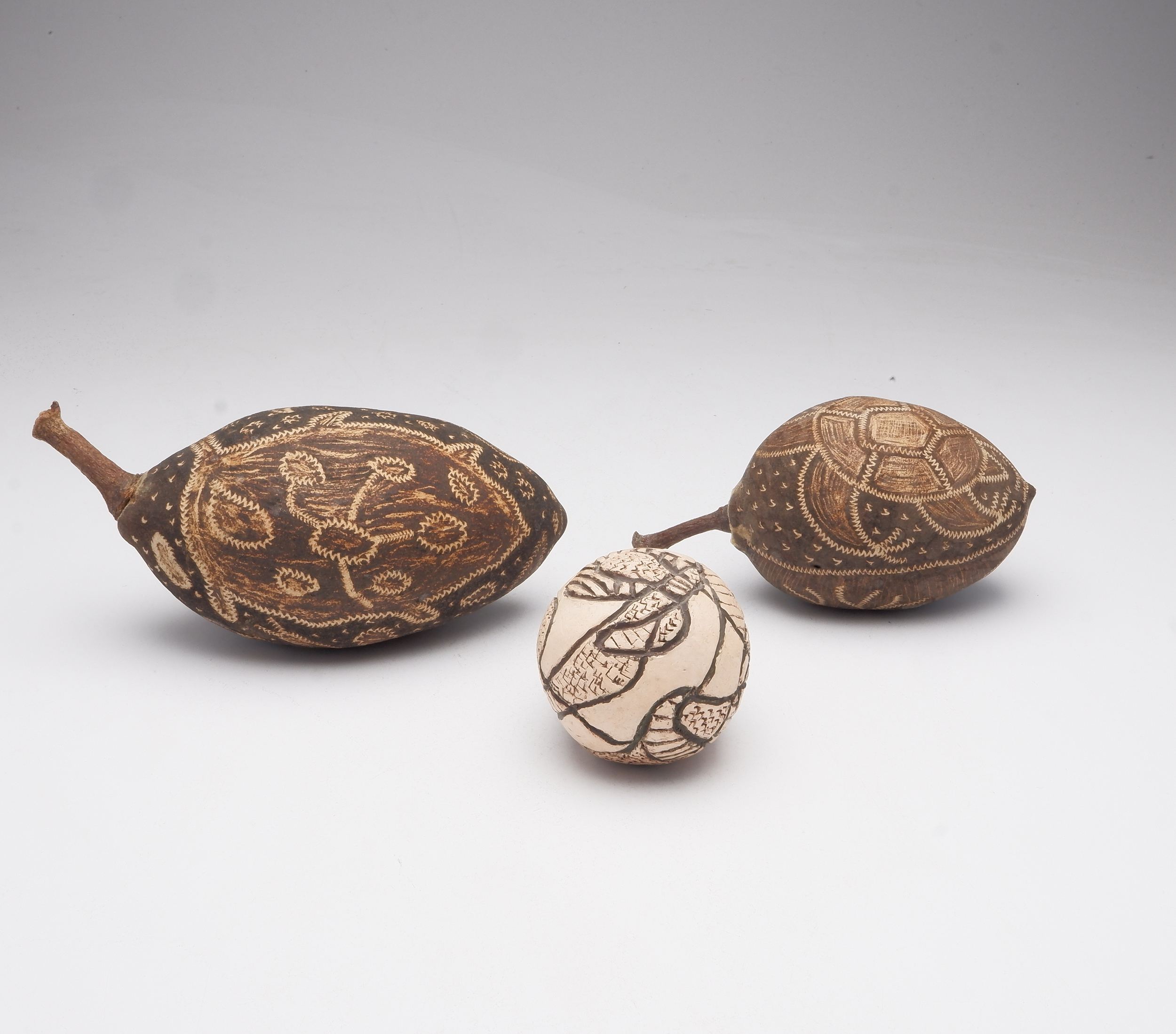 Two Aboriginal Boab Nuts and One - Lot 1126657 | ALLBIDS